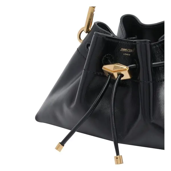 JIMMY CHOO Small Cinch Shoulder Bag - Black