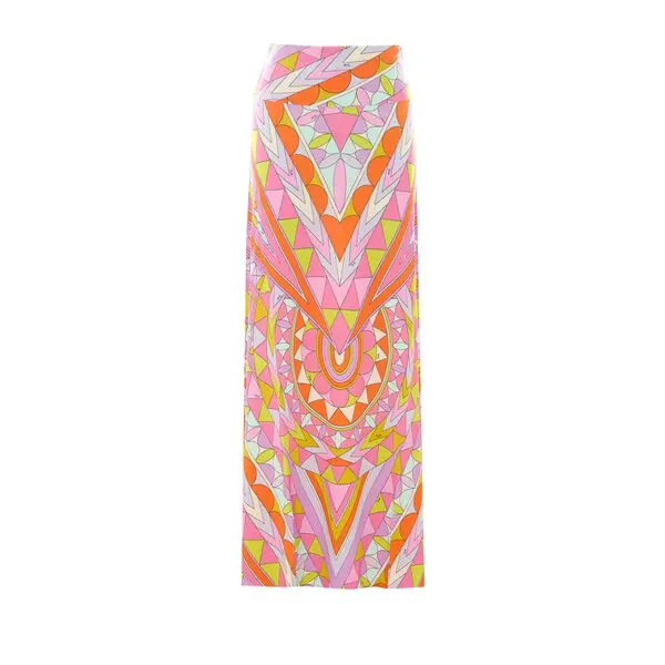 Emilio Pucci Graphic Print A-line Long Skirt - Multicolor