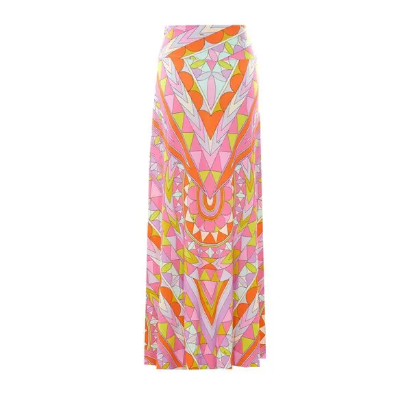 Emilio Pucci Graphic Print A-line Long Skirt