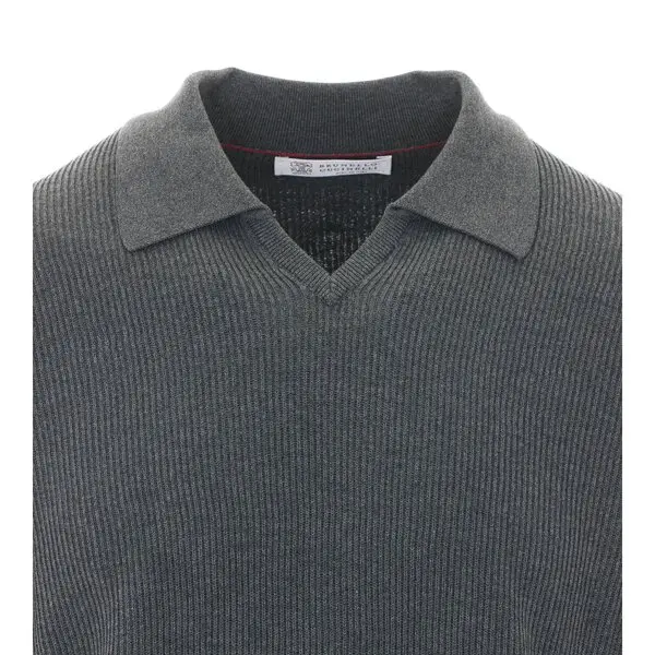 Brunello Cucinelli English Rib Stitch Polo