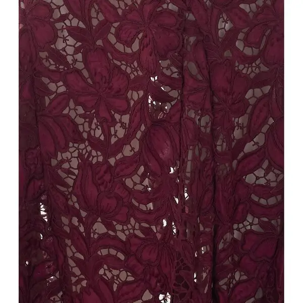 SELF-PORTRAIT Lace Midi Dress - Red