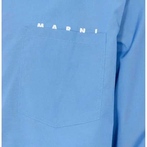 Marni Poplin Zip Shirt With Hidden Logo
