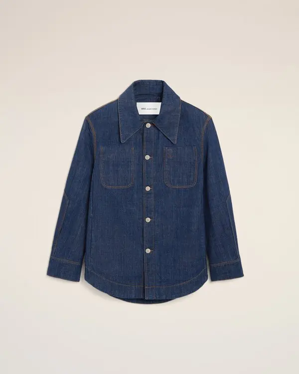 Ami Raw Denim Overshirt - Indigo