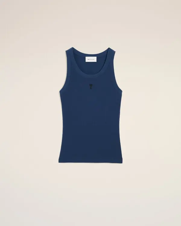 AMI Paris Ribbed Tanktop - Ink
