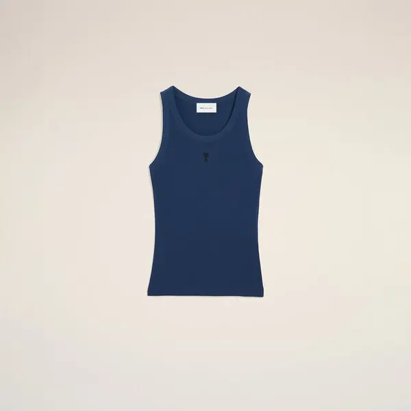 AMI Paris Ribbed Tanktop - Ink