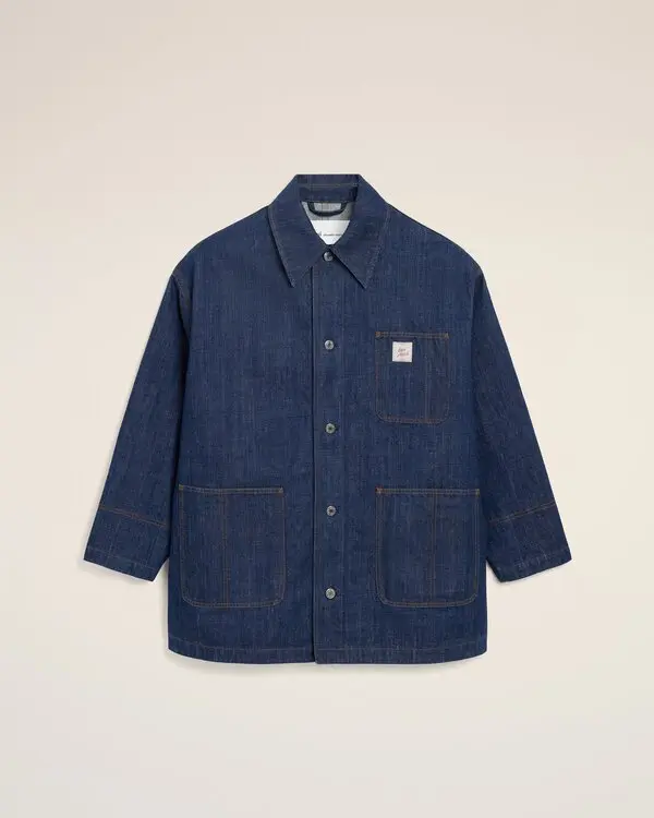 AMI Paris Cotton Denim Worker Jacket - Indigo