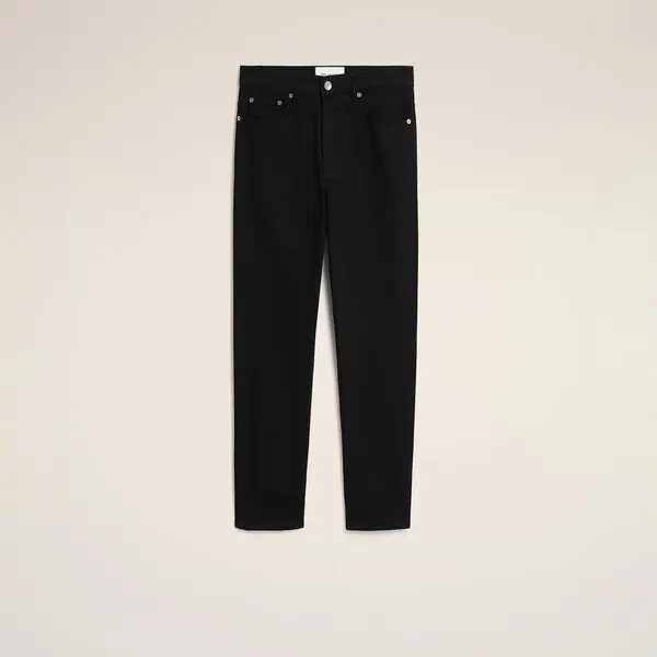 AMI Paris Tapered Fit Cotton Jeans - Black