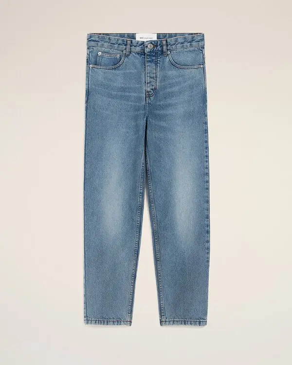 AMI Paris Tapered-fit Cotton Jeans - Blue