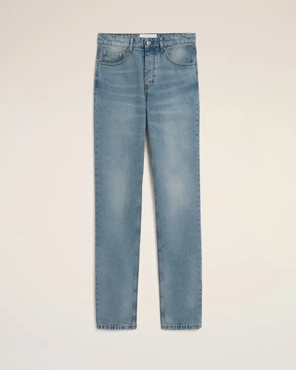AMI Paris Classic Fit Cotton Jeans - Blue
