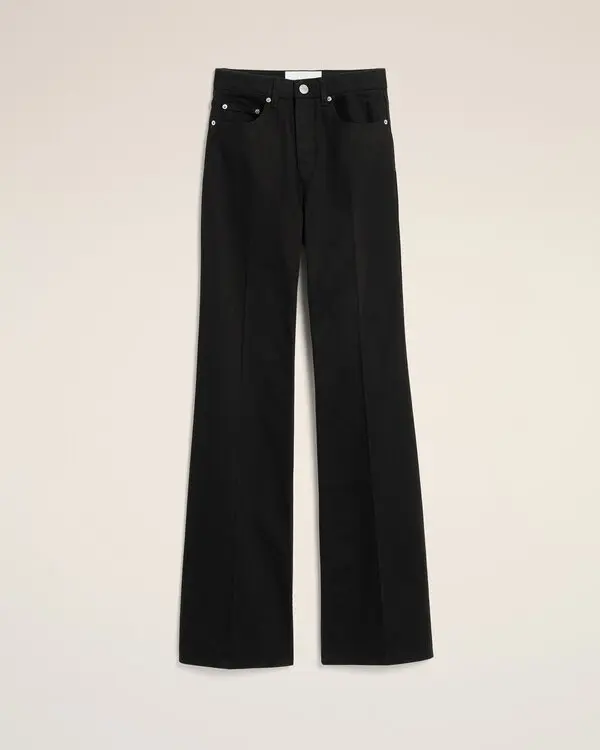 AMI Paris Flare Fit Cotton Jeans - Black