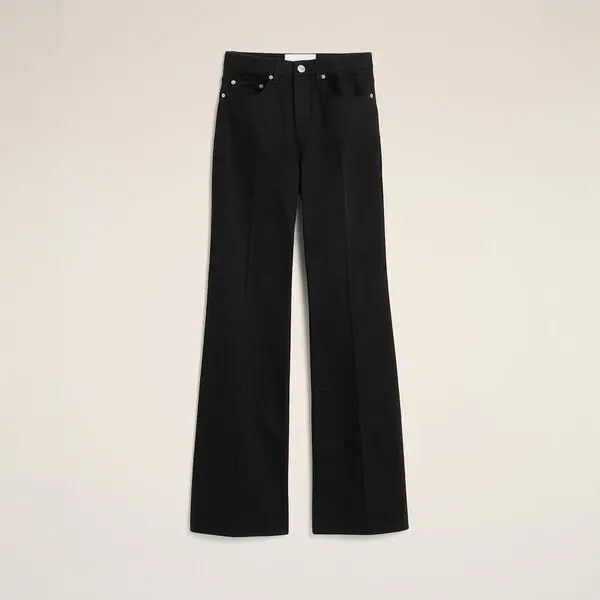 AMI Paris Flare Fit Cotton Jeans - Black