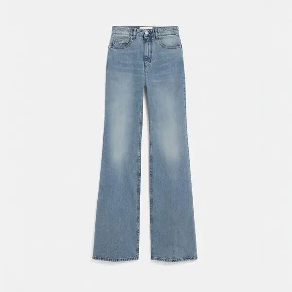 AMI Paris Flare Fit Cotton Jeans - Blue