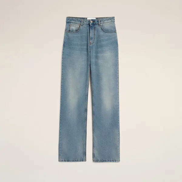 AMI Paris Large Fit Cotton Jeans - Blue