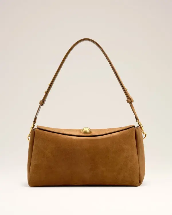 AMI Paris Carrousel Medium Suede Leather Bag