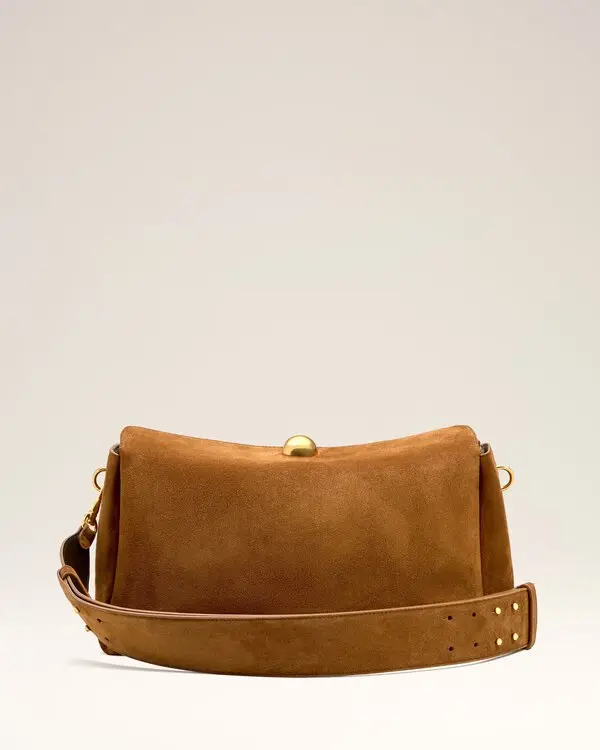 AMI Paris Carrousel Medium Suede Leather Bag