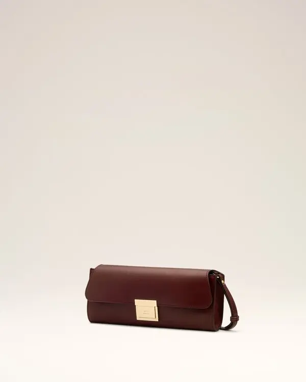 AMI Paris Mimi Pouch In Smooth Leather - Cherry