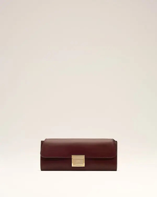 AMI Paris Mimi Pouch In Smooth Leather - Cherry