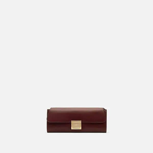 AMI Paris Mimi Pouch In Smooth Leather - Cherry