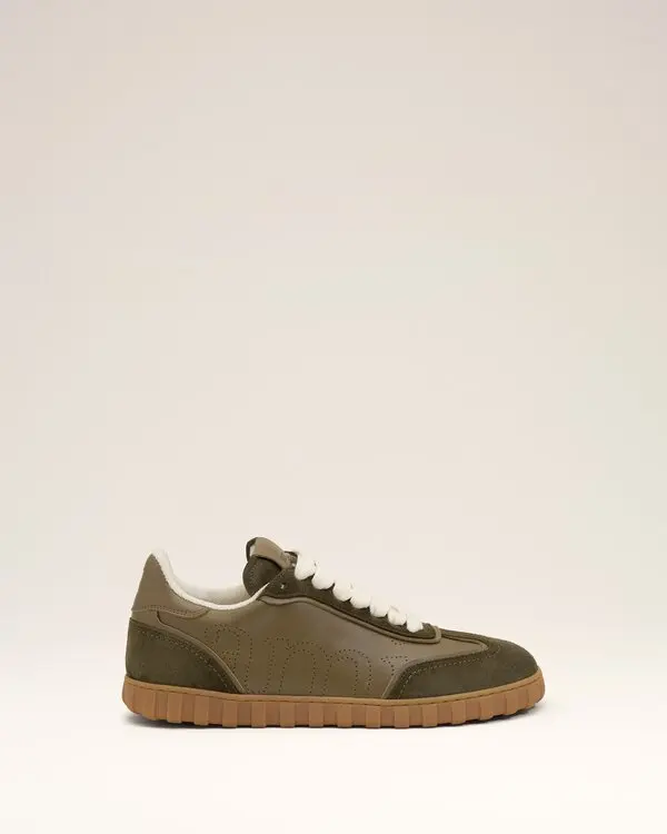 AMI Paris Step Sneakers - Khaki