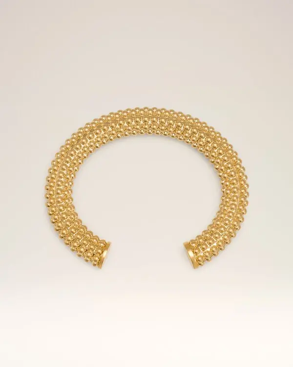 AMI Paris Plated Brass Bead Effect Bracelet