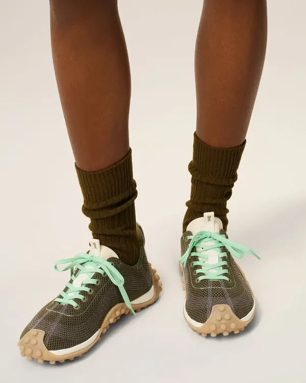 AMI Paris Mesh Mirage Sneakers - Bronze