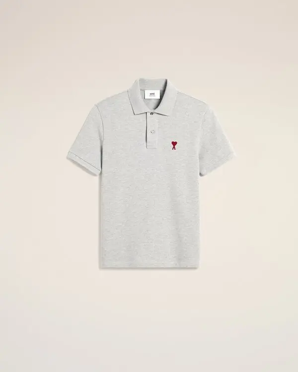 Ami De Coeur Polo Shirt - Heather Ash Grey
