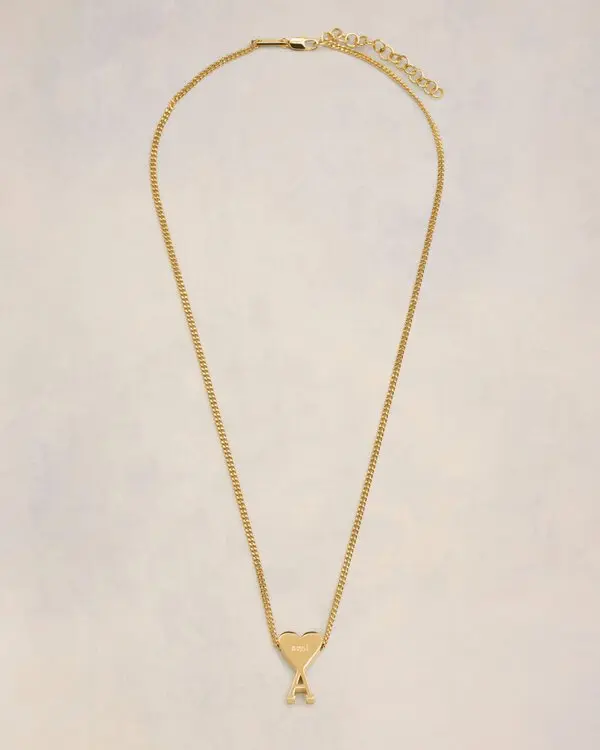 AMI Paris Plated Brass De Coeur Pendant Necklace - Gold