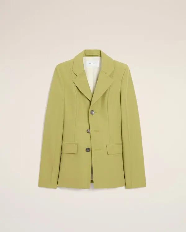 AMI Paris Green Wool Single-breasted Jacket - Matcha