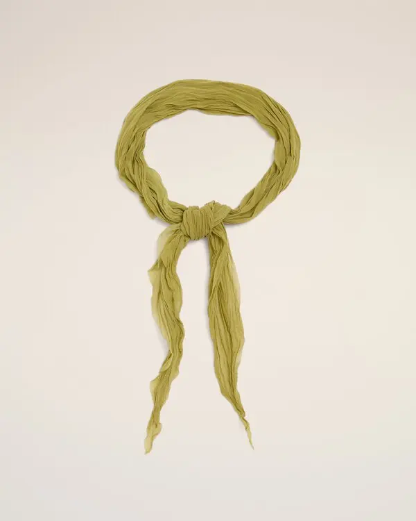 AMI Paris Green Polyester Crumpled Gavroche Green - Matcha