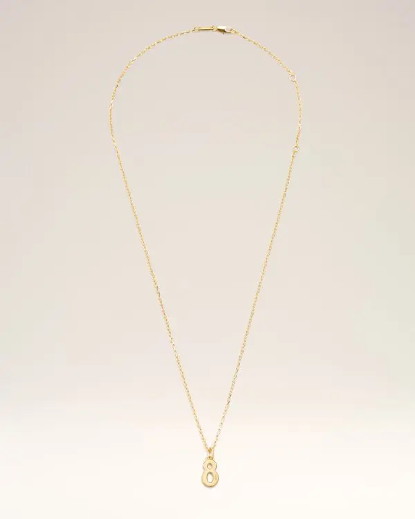 AMI Paris Brass '8' Pendant Necklace - Gold
