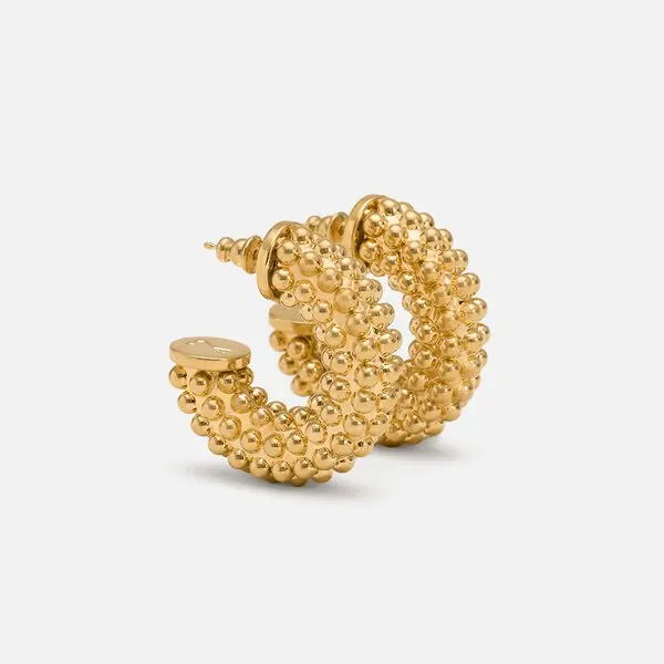 AMI Paris Brass Pearl Earrings