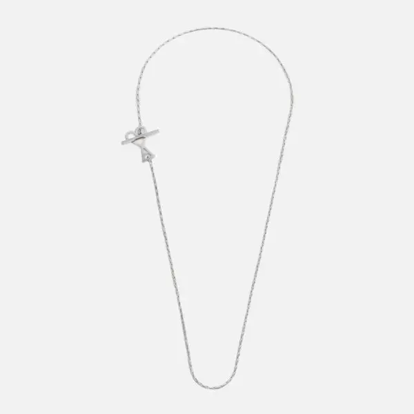 AMI Paris Brass De Coeur Chain Necklace - Silver