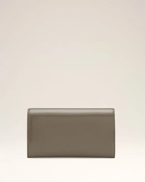AMI Paris Grey Glazed Leather Paris Paris Continental Wallet Grey - Carbon