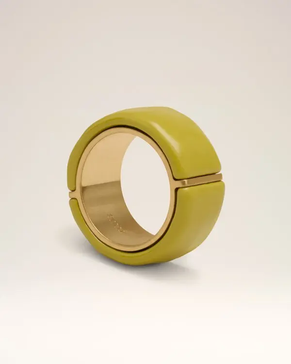 AMI Paris Lacquered Resin Hammered Ring