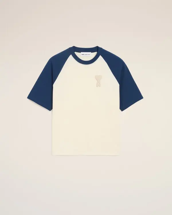 Ami De Coeur Knitted Patch T-shirt - White Cream/ink