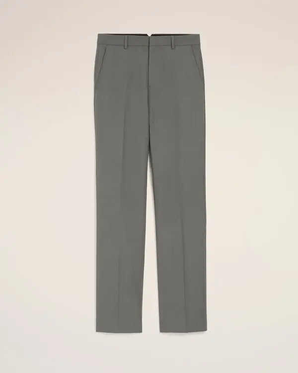 Ami Wool Straight Fit Trousers - Carbon