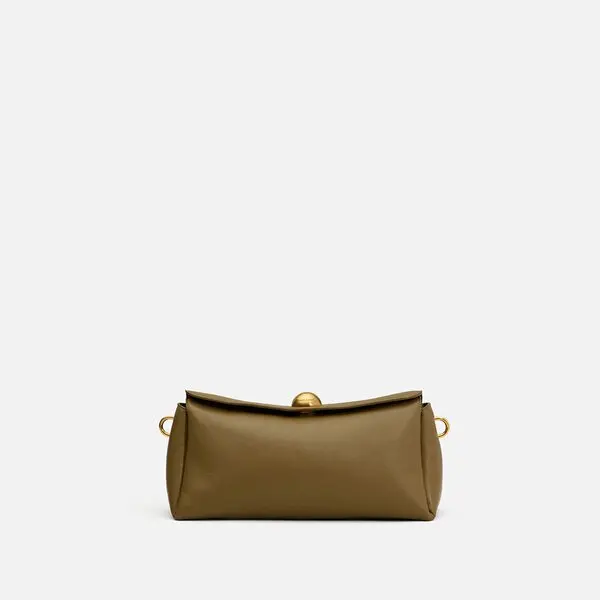 AMI Paris Leather Carrousel Bag Green