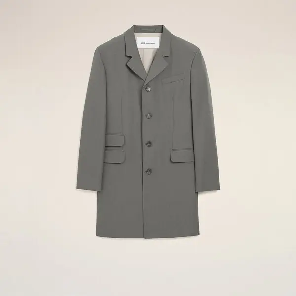 AMI Paris Grey Wool Single Breasted Jacket