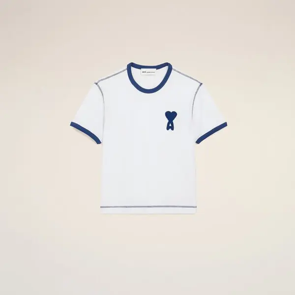 AMI Paris De Coeur Knitted Patch T-shirt