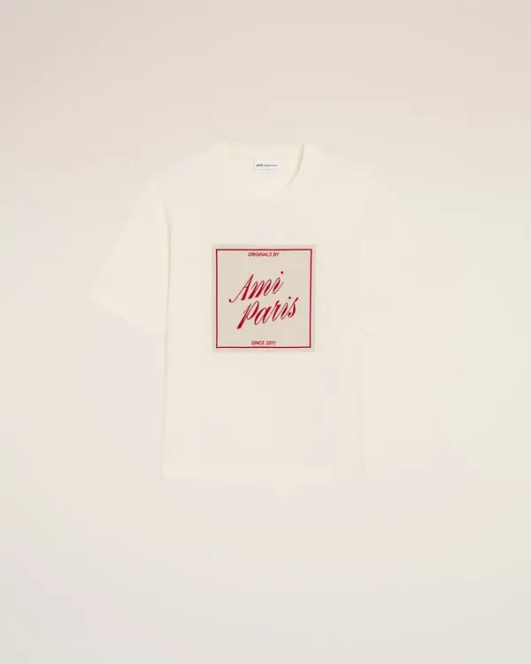 AMI Paris Heritage Print T-shirt - White Cream