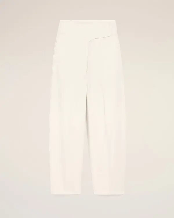 Ami Wrapped Belted Balloon Fit Jeans - White Cream