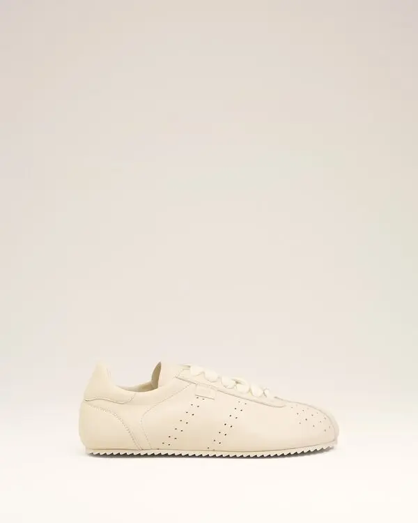 Ami White Cow Leather Soft Sneakers - Ivory