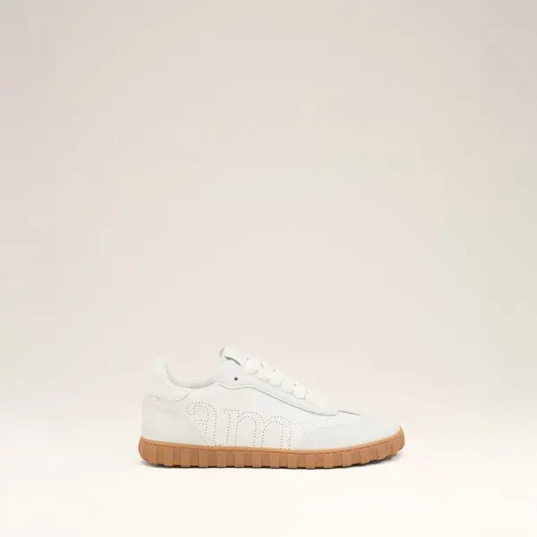 AMI Paris Leather Step Sneakers - White