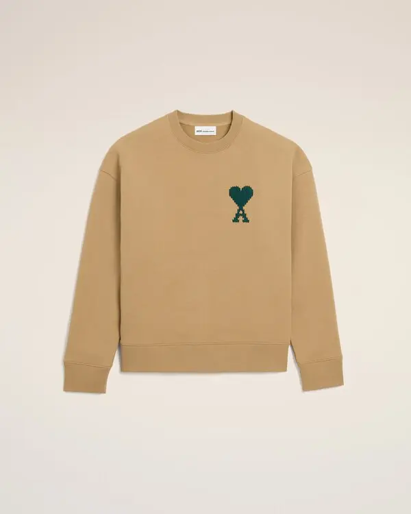 Ami De Coeur Sweatshirt - Camel / Evergreen