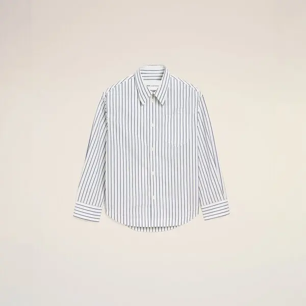 AMI Paris Cotton Striped Wide Shirt