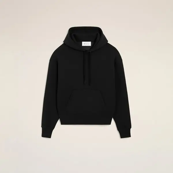 AMI Paris Cotton Hoodie With Embossed De Coeur