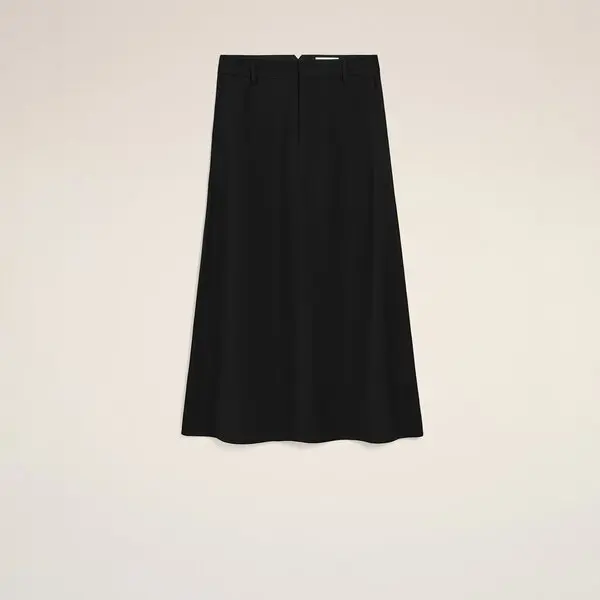 AMI Paris Blended Linen Trapeze Skirt