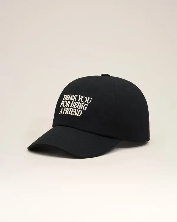 AMI Paris Thank You For Being A Friend" Embroidered Cotton Cap