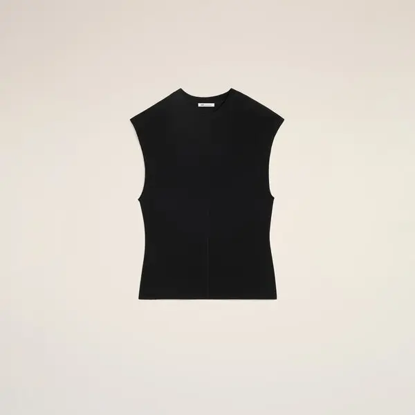 AMI Paris Jersey Sleeveless Fitted Top