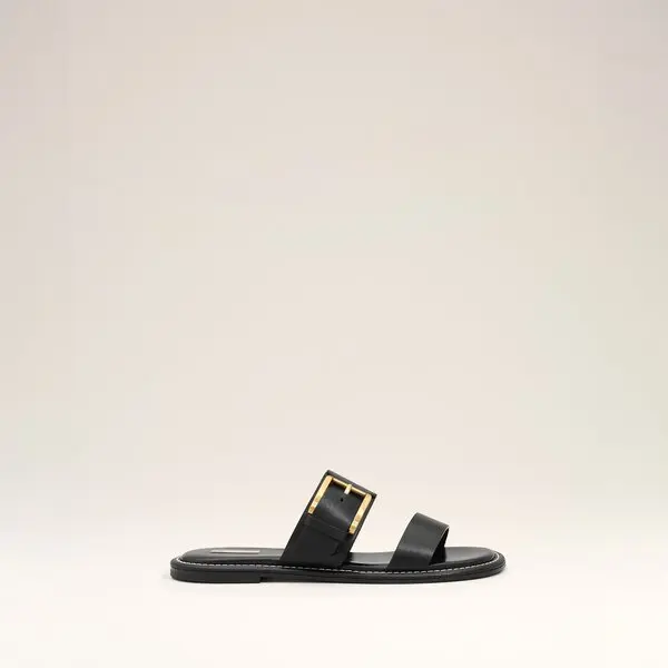 AMI Paris Cow Leather Buckle Sandals